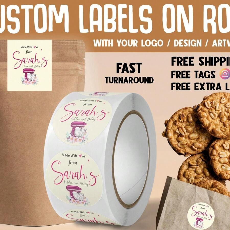 Custom Your Own Stickers And Round Labels As Per Your Design And Logo - Personalize Your ...
