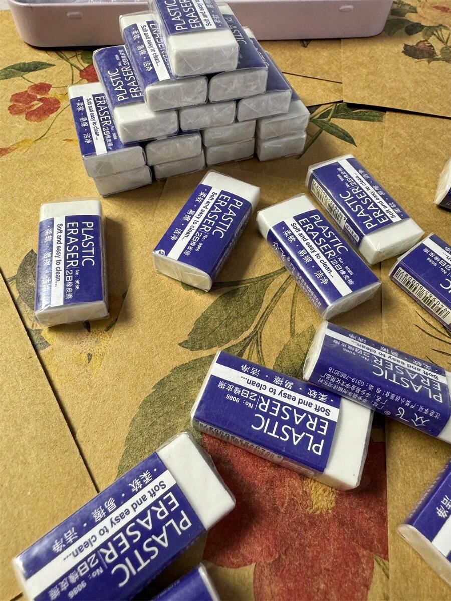 Effen kleur 2b gummen, eenvoudige multifunctionele draagbare ...