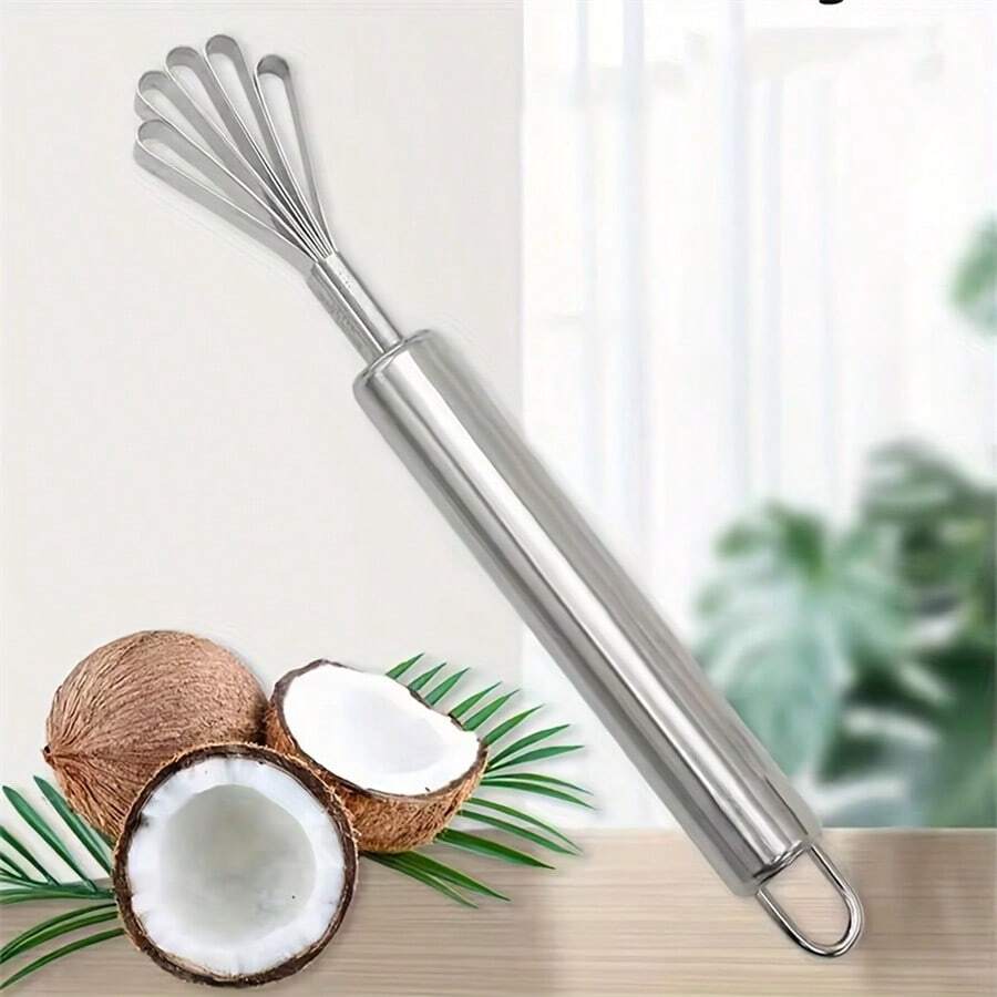 One Piece Stainless Steel Manual Coconut Grinder, Five-Claw Coconut Meat Extractor, Fresh ...