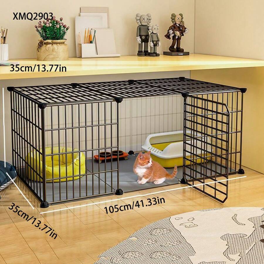 Indoor Cat Cage, Large Space Pet Cat House With Free Space, Modular Cat ...