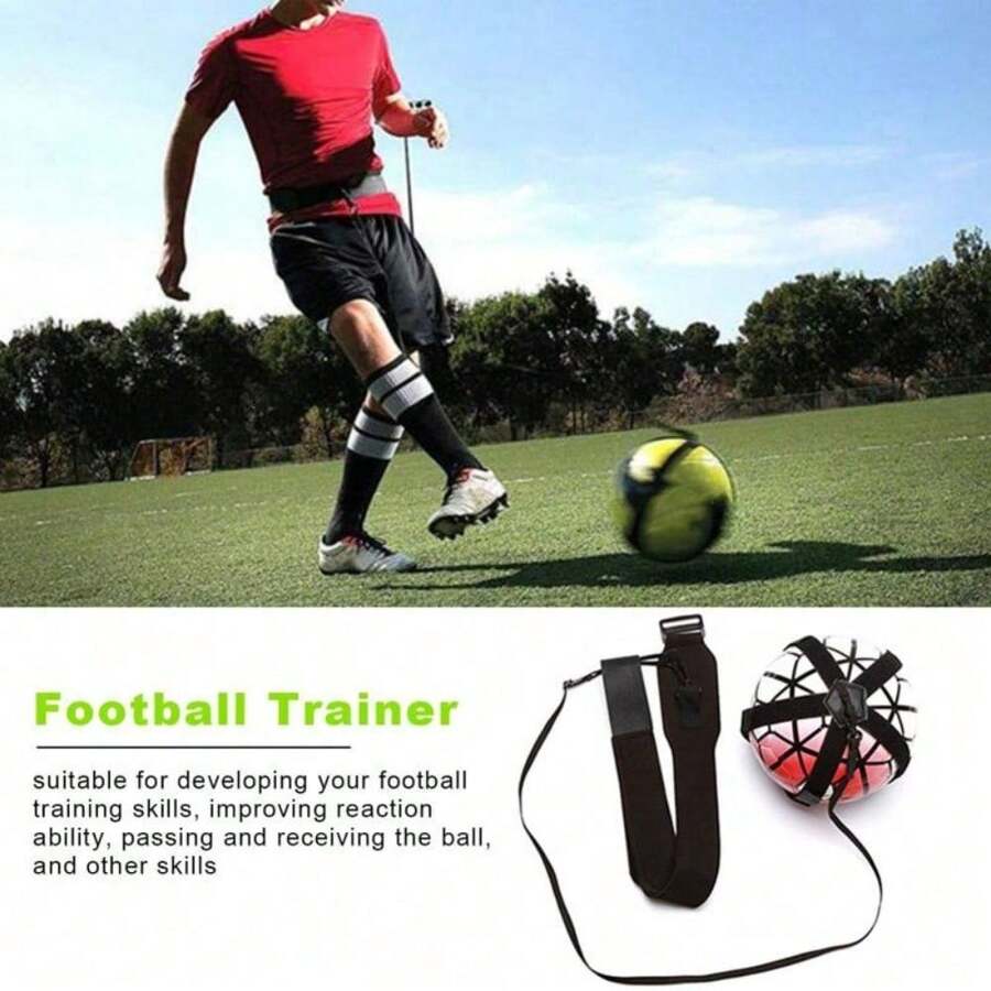 Soccer Training Equipment Elastic Adjustable Football Kick Trainer ...