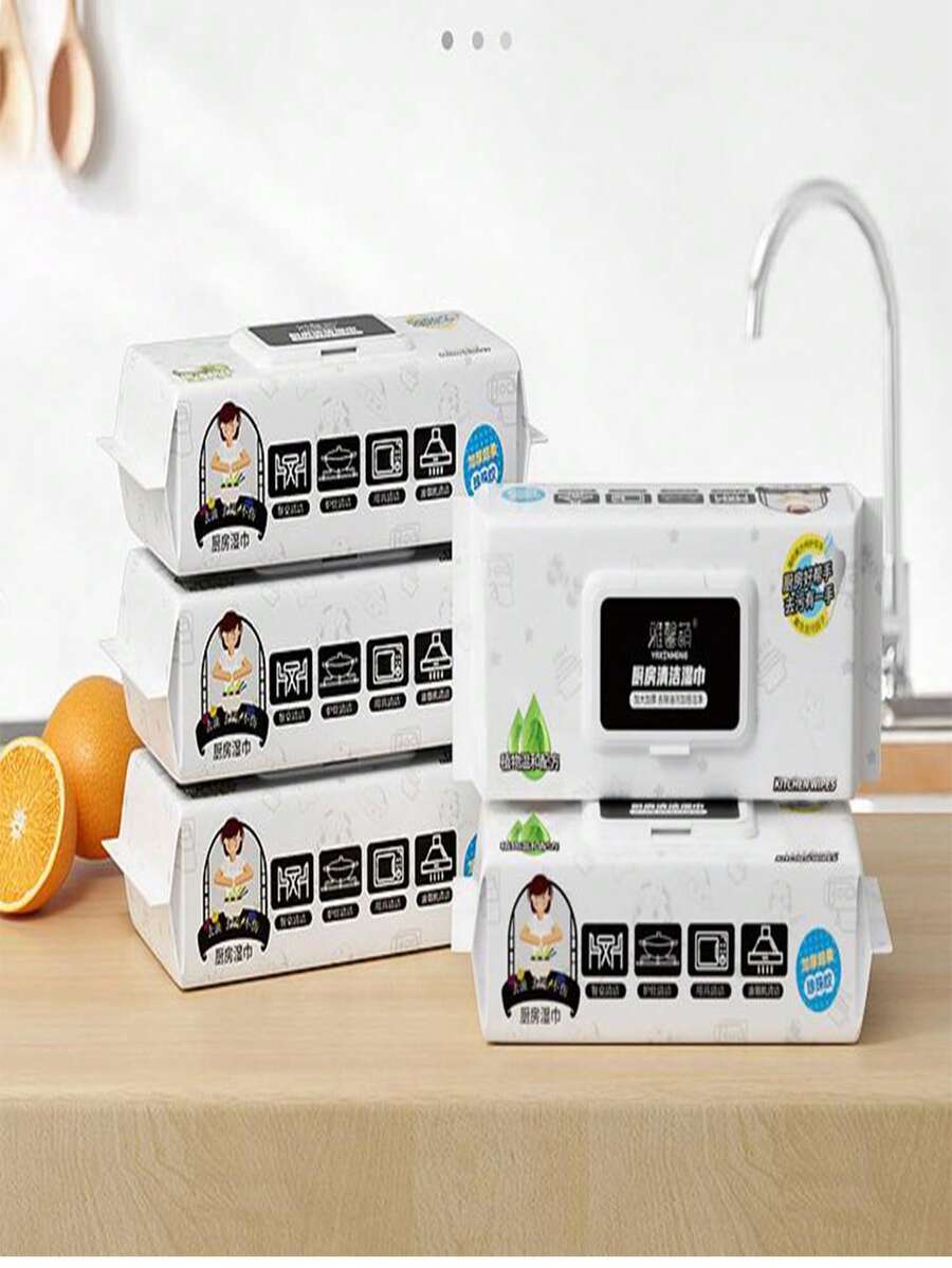 Kitchen Cleaning Wipes, Heavy Duty Oil & Stain Removal, Extra Large ...