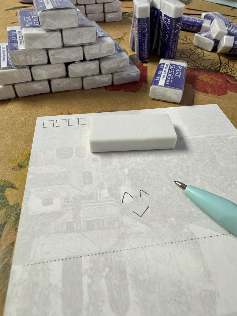 Solid Color 2b Erasers, Simple Multipurpose Portable Pencil Erasers ...