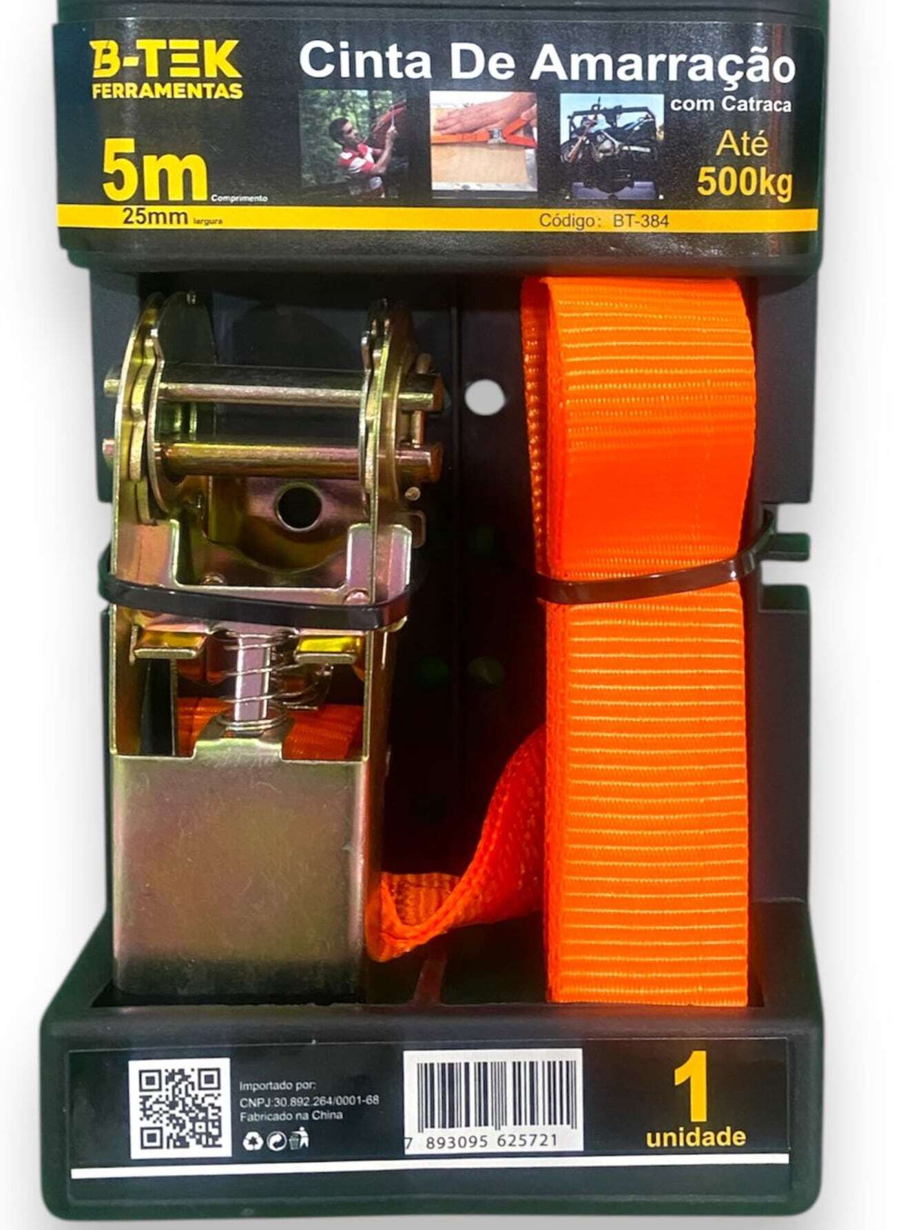 Lashing Strap Tool Kit 5M 25 Mm, 1 Unit With Ratchet (Up To 500 KG) And ...