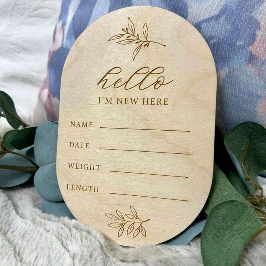 Wooden Hello World Sign For Newborn Baby, Nursery Decor Hello World ...
