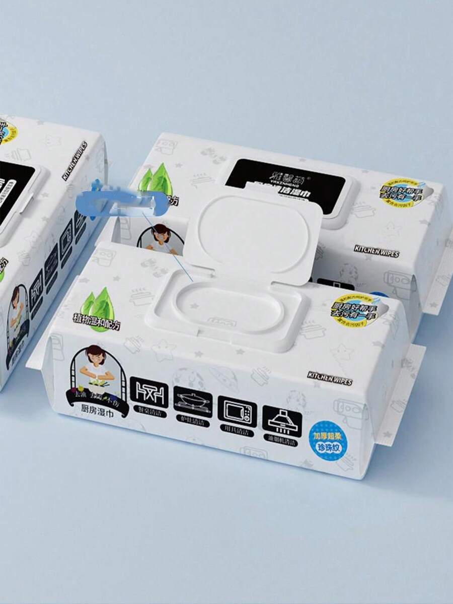 Kitchen Cleaning Wet Wipes, Heavy-Duty Degreasing And Stain Removal ...