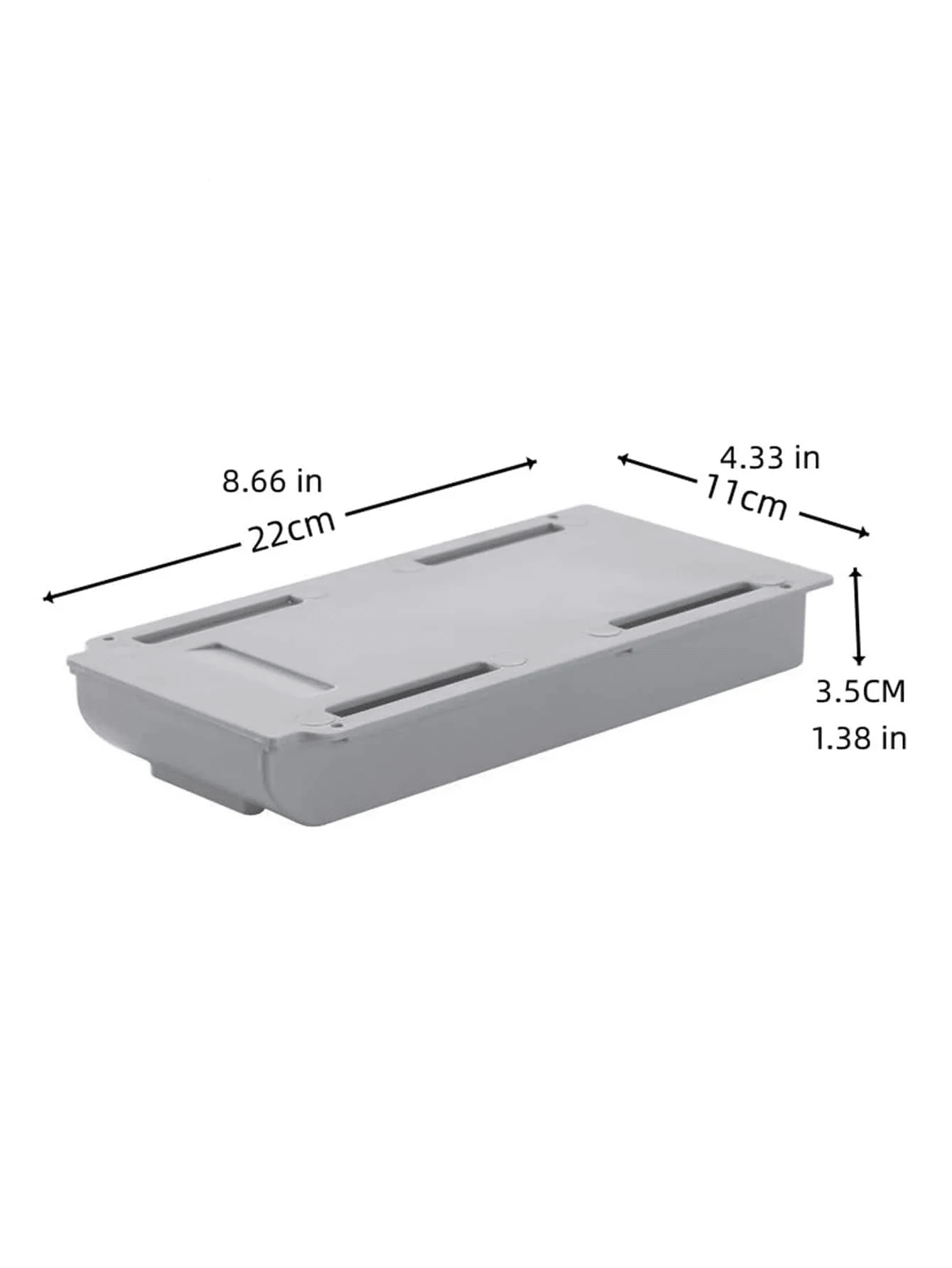 Under Desk Hidden Drawer Box, No Drilling Adhesive Office Storage Box ...