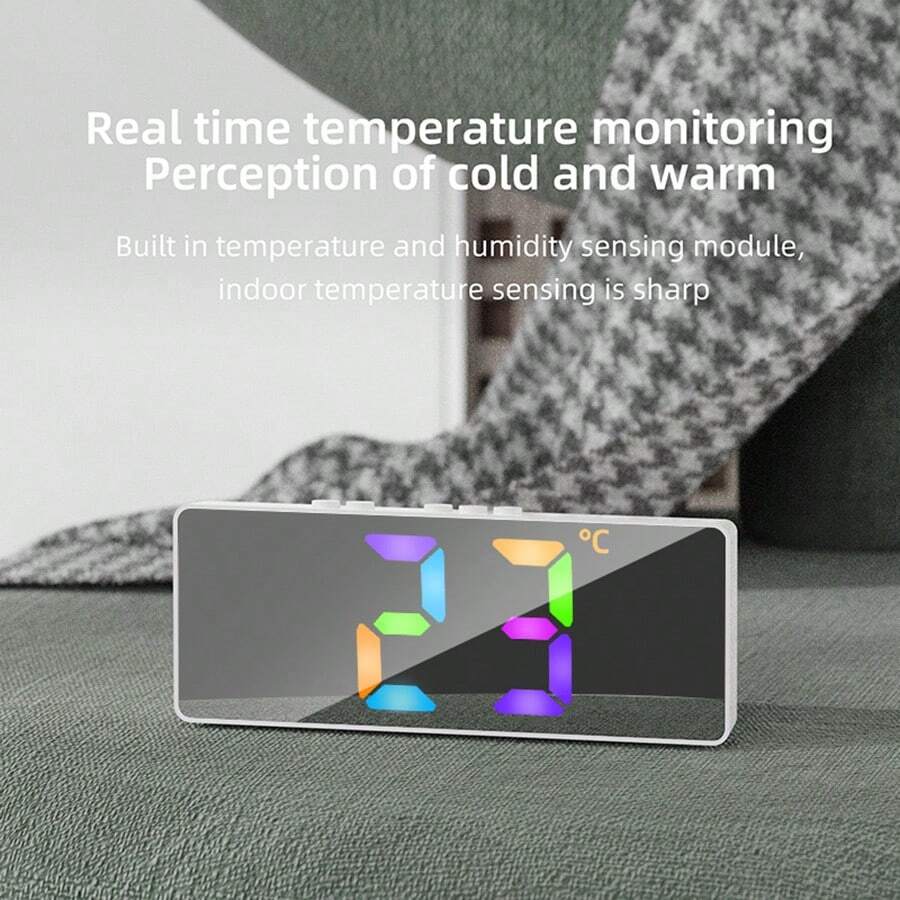 RGB Color Changing Alarm Clock, LED Display Daylight Waking Up Device ...