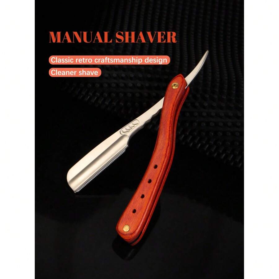 Vintage Manual Razor, Zinc Alloy Folding Barber's Shaver, Beauty Salon ...