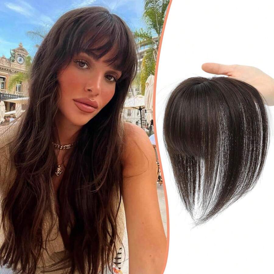 MORICHY Mini Hair Topper With Bangs,Human Hair Toppers For Women With ...