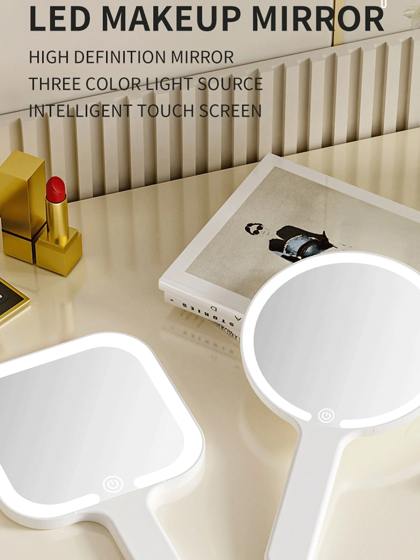 Handheld Makeup Mirror For Women, Portable And Portable, With A Small ...