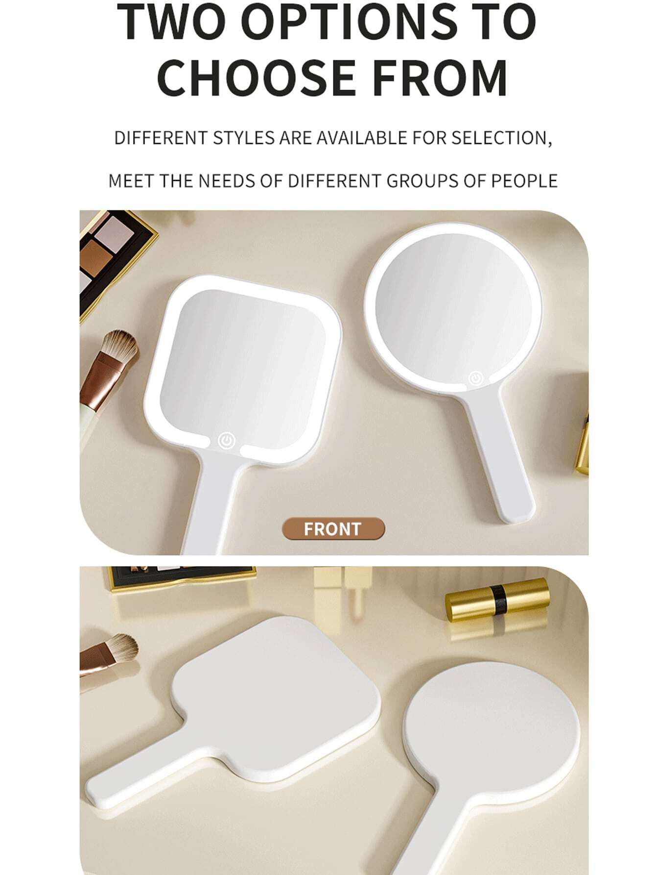 Handheld Makeup Mirror For Women, Portable And Portable, With A Small ...