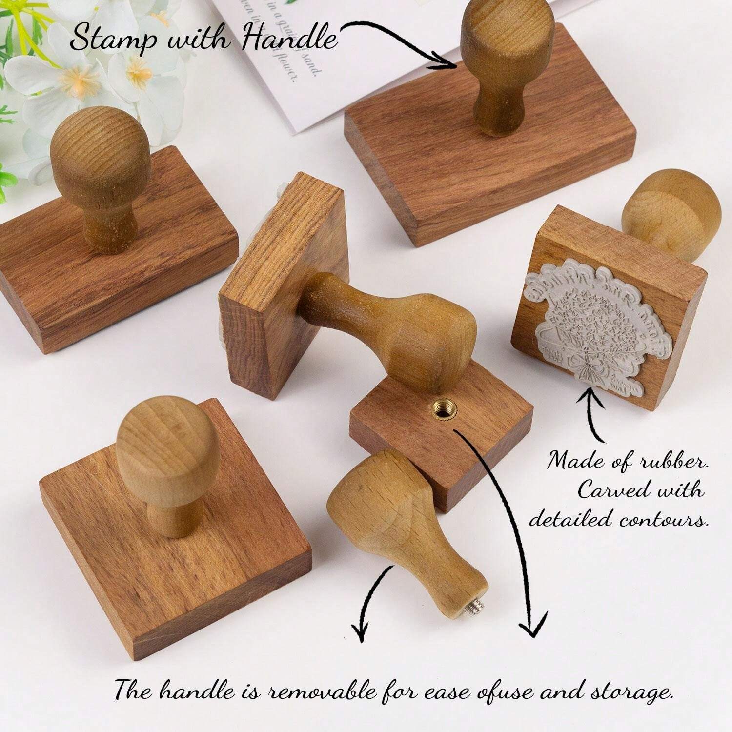 Custom Large Size QR Code Stamp, Wooden Stamp, To Complete Information ...