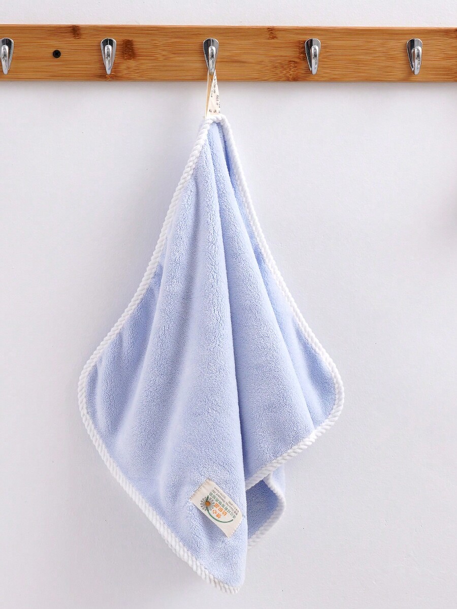 Solid Color Coral Fleece Towel, Soft & Absorbent, Non-Shedding, Hanging ...