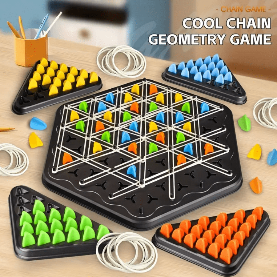 Triangular Chain Strategy Board Game - Fun Puzzle Tabletop Multiplayer ...