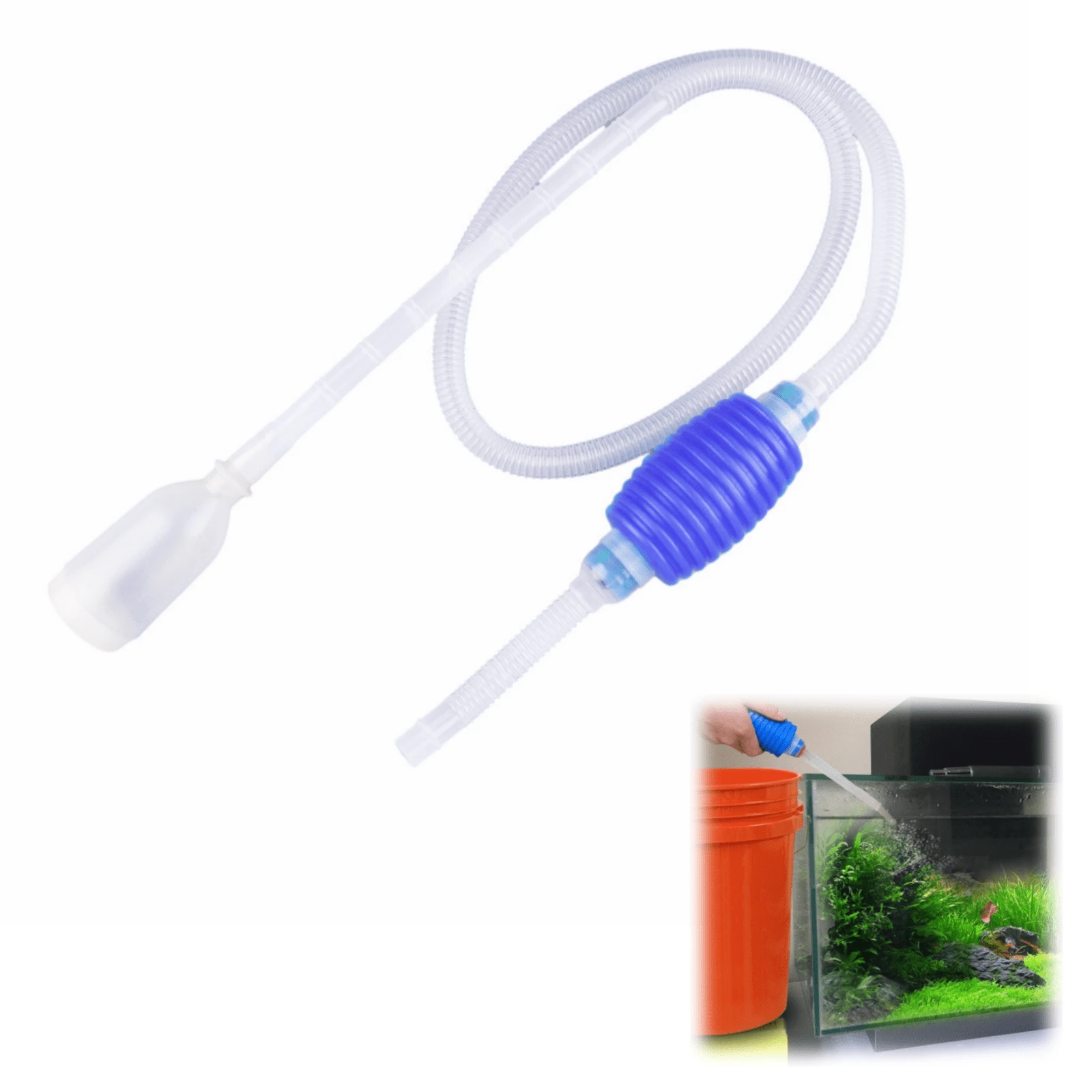Fish Tank Drain Hose, Aquarium Siphon, Manual Fish Tank Siphon Water ...