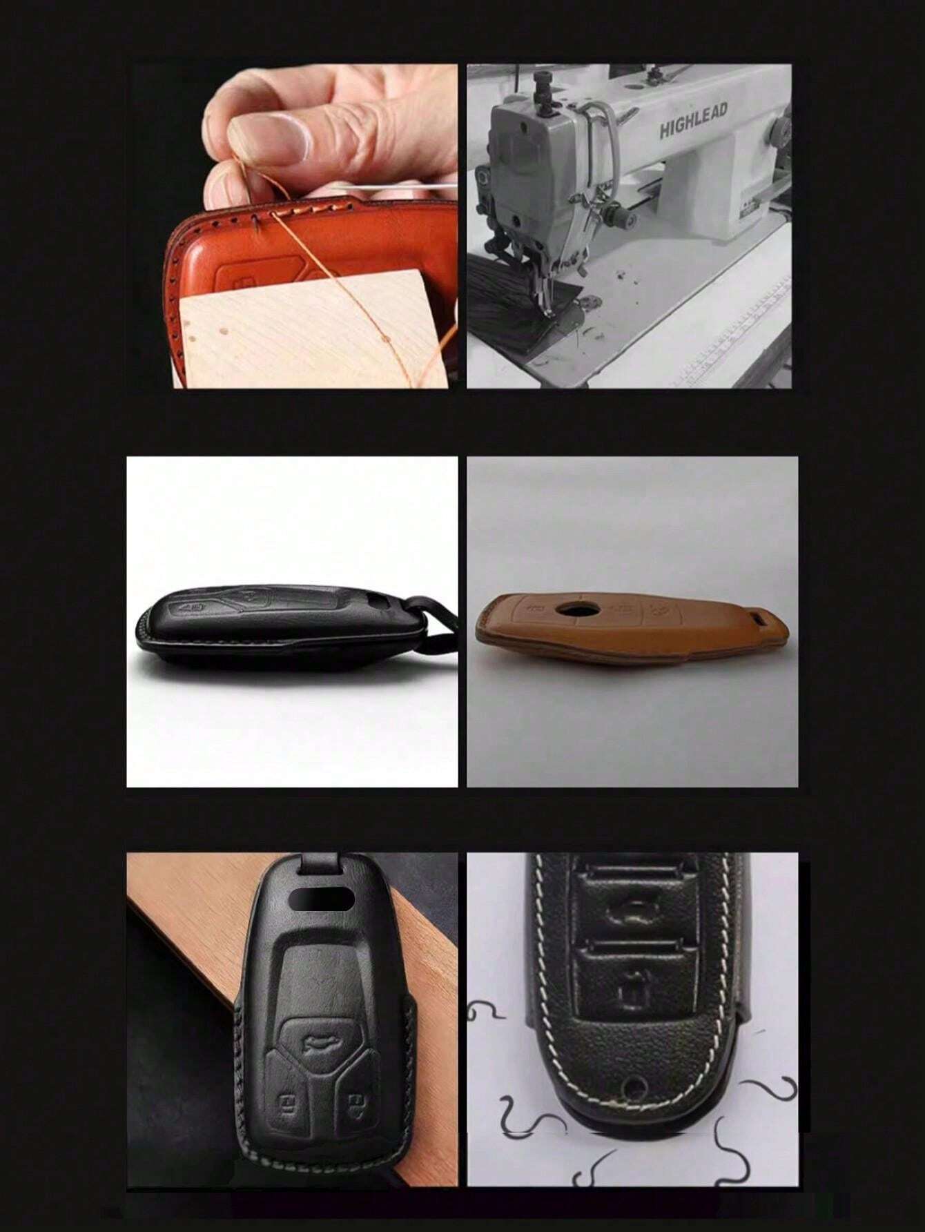 Handmade Genuine Leather Car Key Case Suitable For Audi Series, Crafted ...