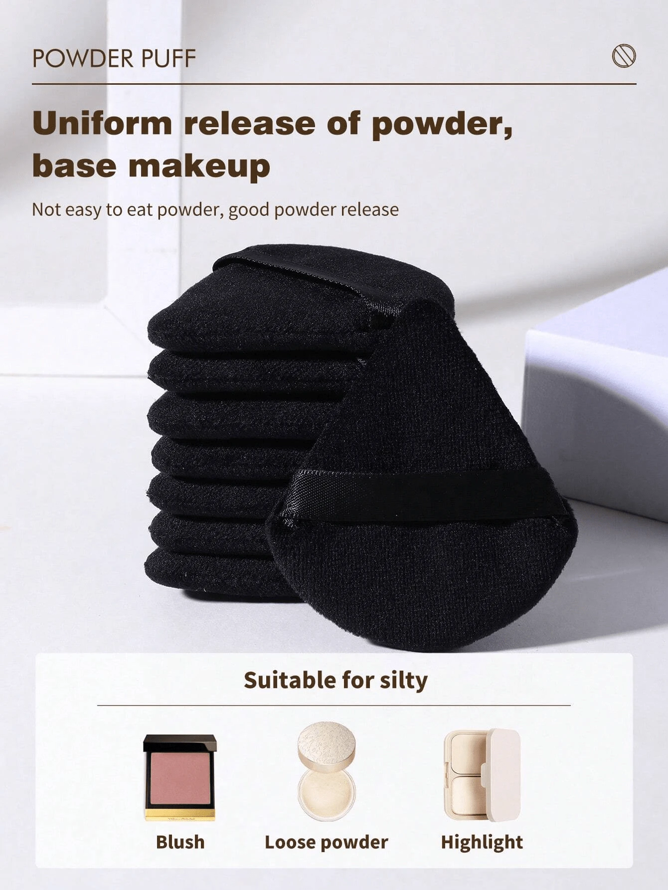 3-26pcs Triangle Crystal Plush Powder Puff, Dual-Use Plush Puff For ...