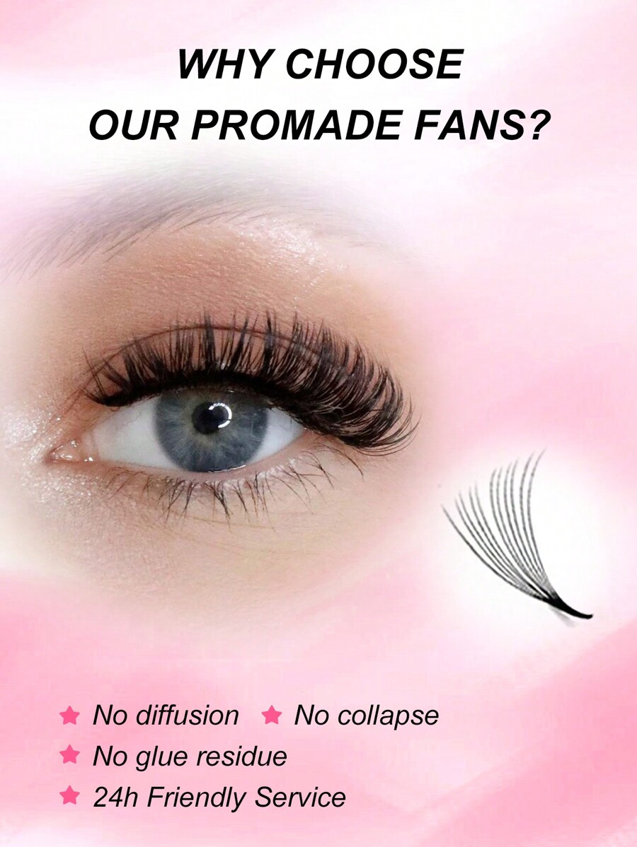 500-1000-2000pcs Promade Fans 5D 10D 20D 8-15mm Length 0.05& 0.07 ...