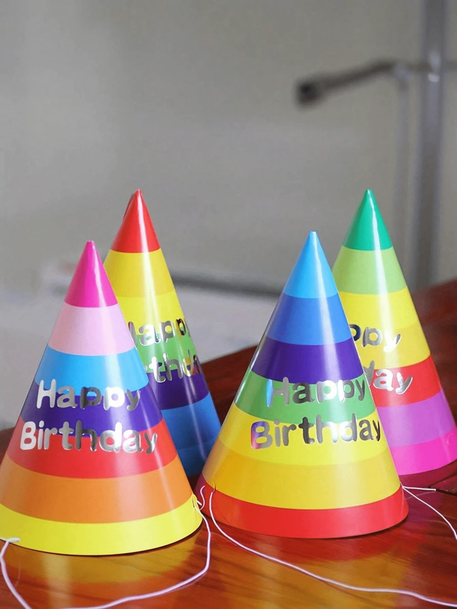 10 Pcs Rainbow Party Decoration Birthday Hat, Birthday Party Creative ...