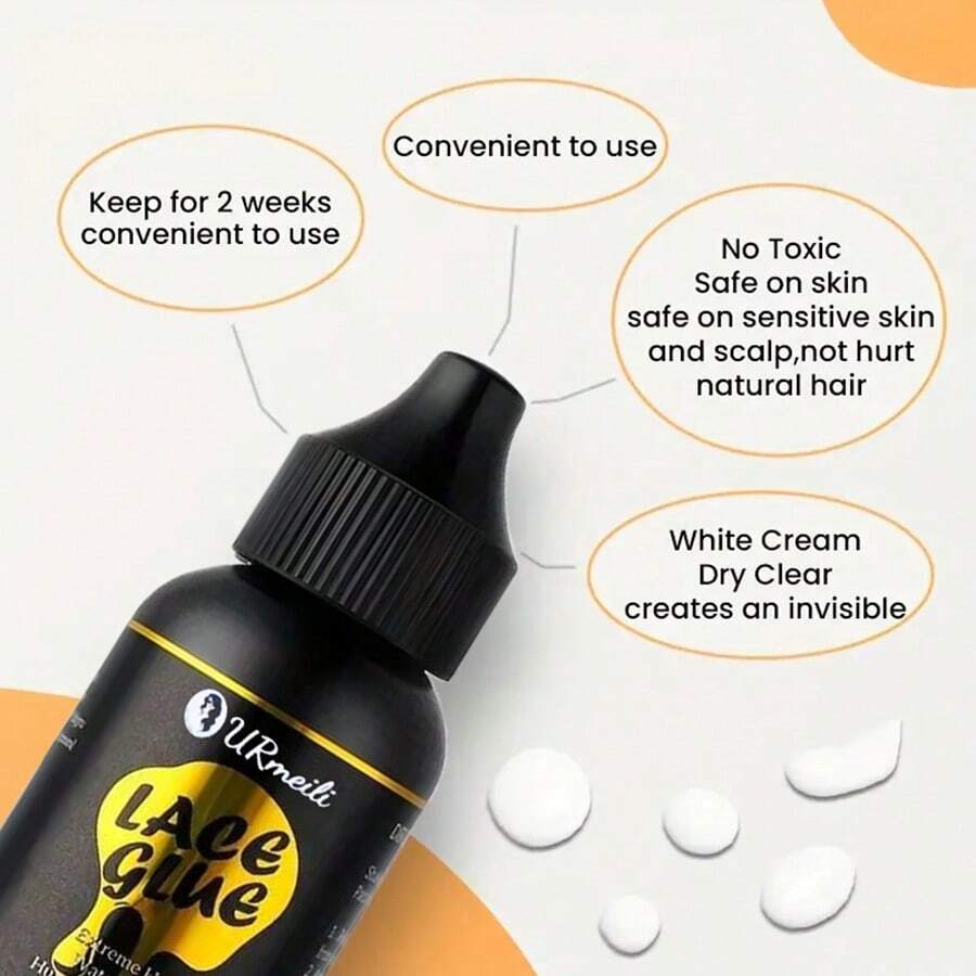 38ml Strong-Hold Wig Adhesive ,Lace Glue For Lace & Poly Hairpieces, Toupee Security ...