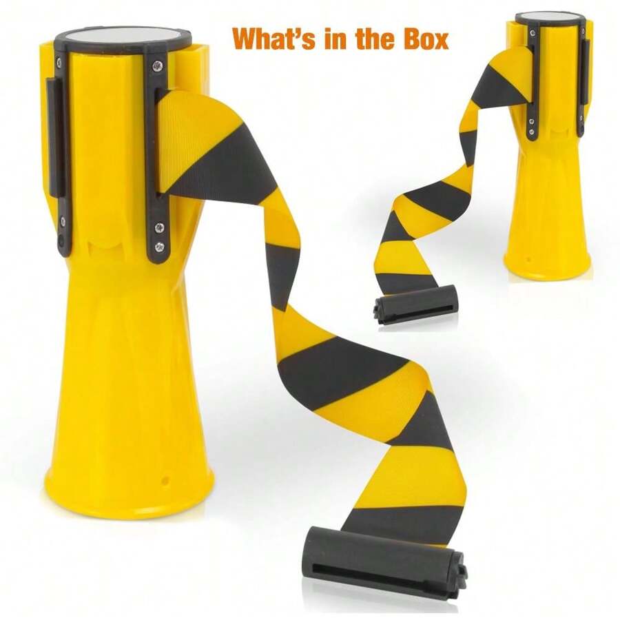 PYLE Pyle Traffic Cone Emergency Belt, Retractable Hazard Warning ...