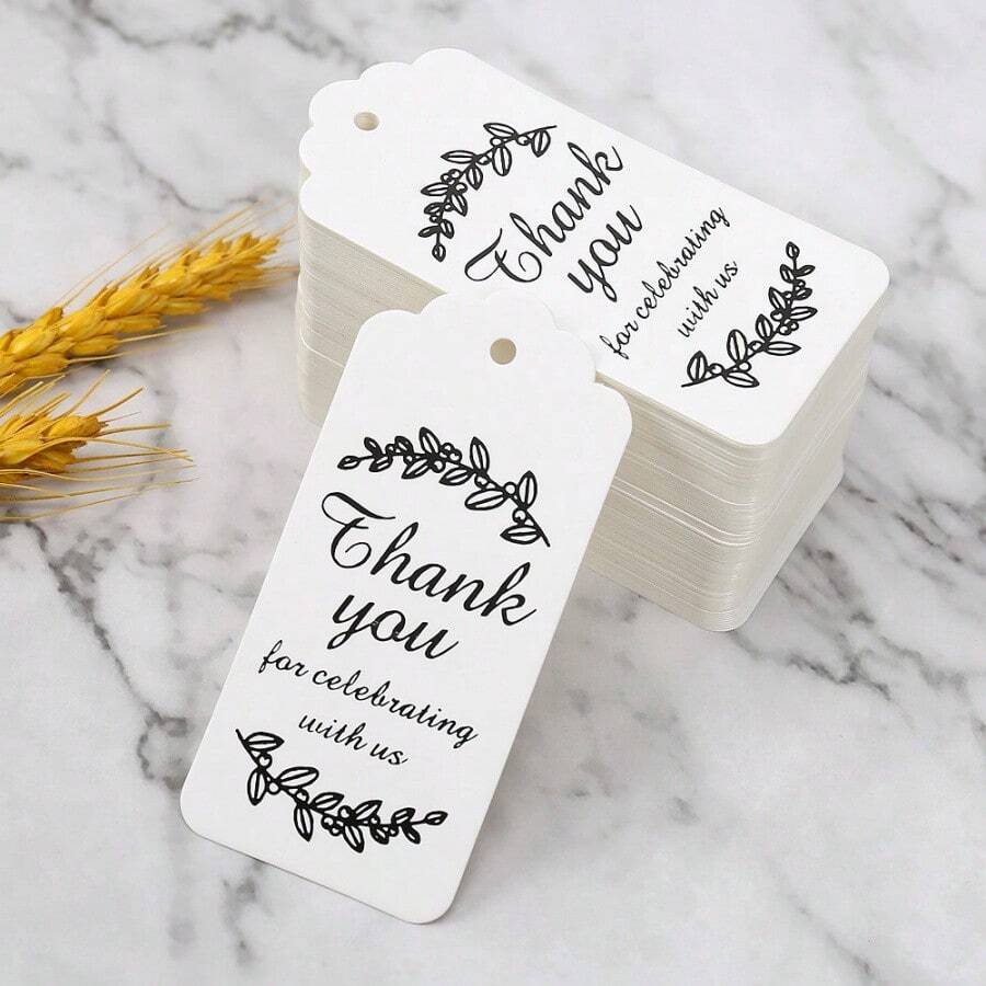 Kraft Paper Hang Tag Thank You Card Gift Packaging Label Appreciation ...
