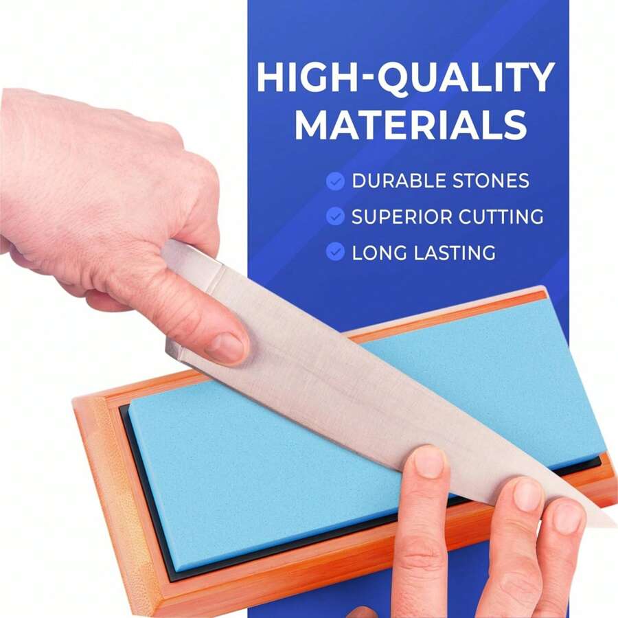 Sharp Pebble Knife Sharpening Stones Kit -Grits 400/1000/6000 Extra ...