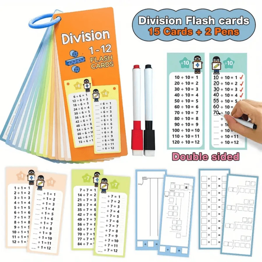 Math Game Cards For Kids Math Multiplication And Division Flash Cards ...