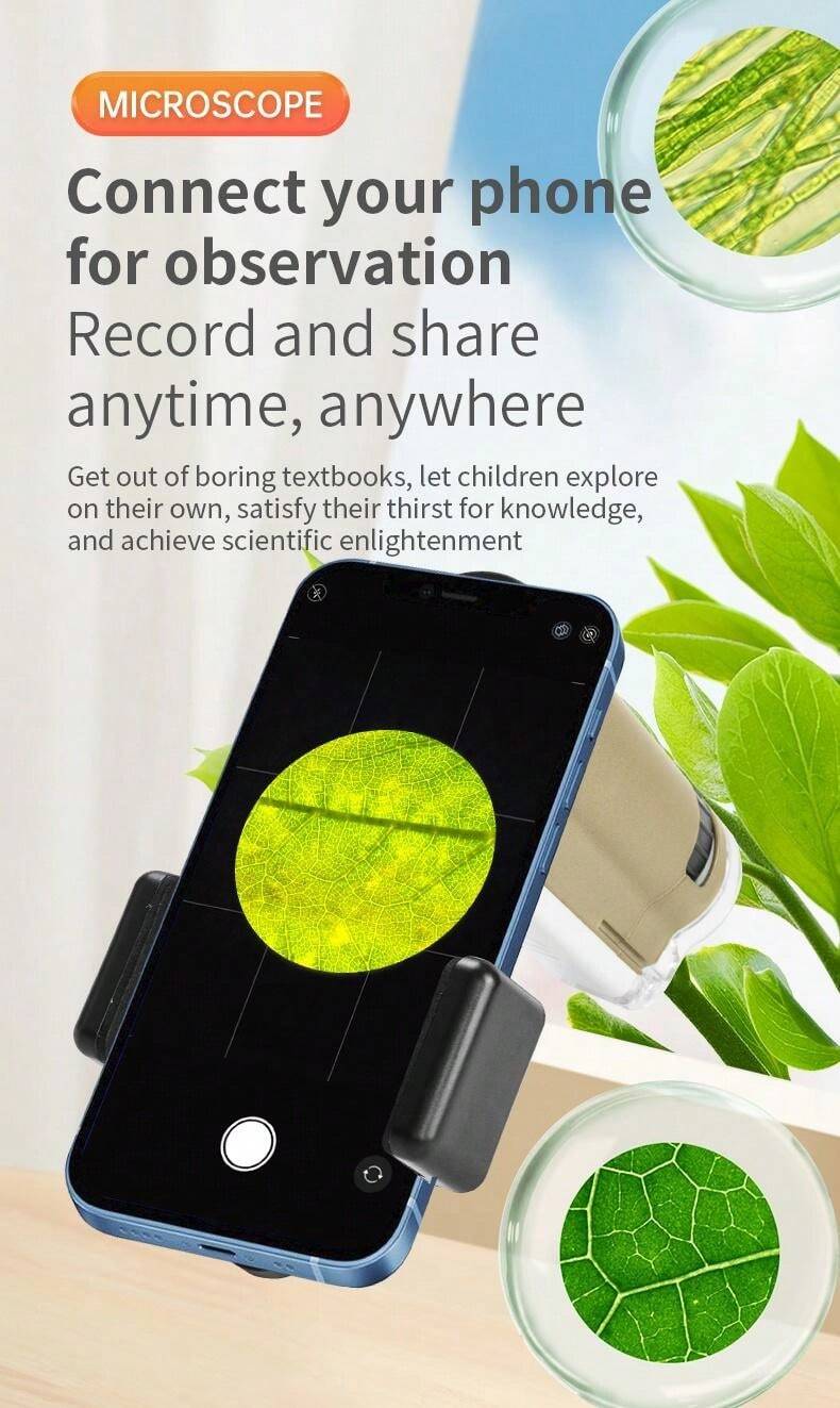 250X Compound Monocular Microscope Kit, Suitable For Children Students ...