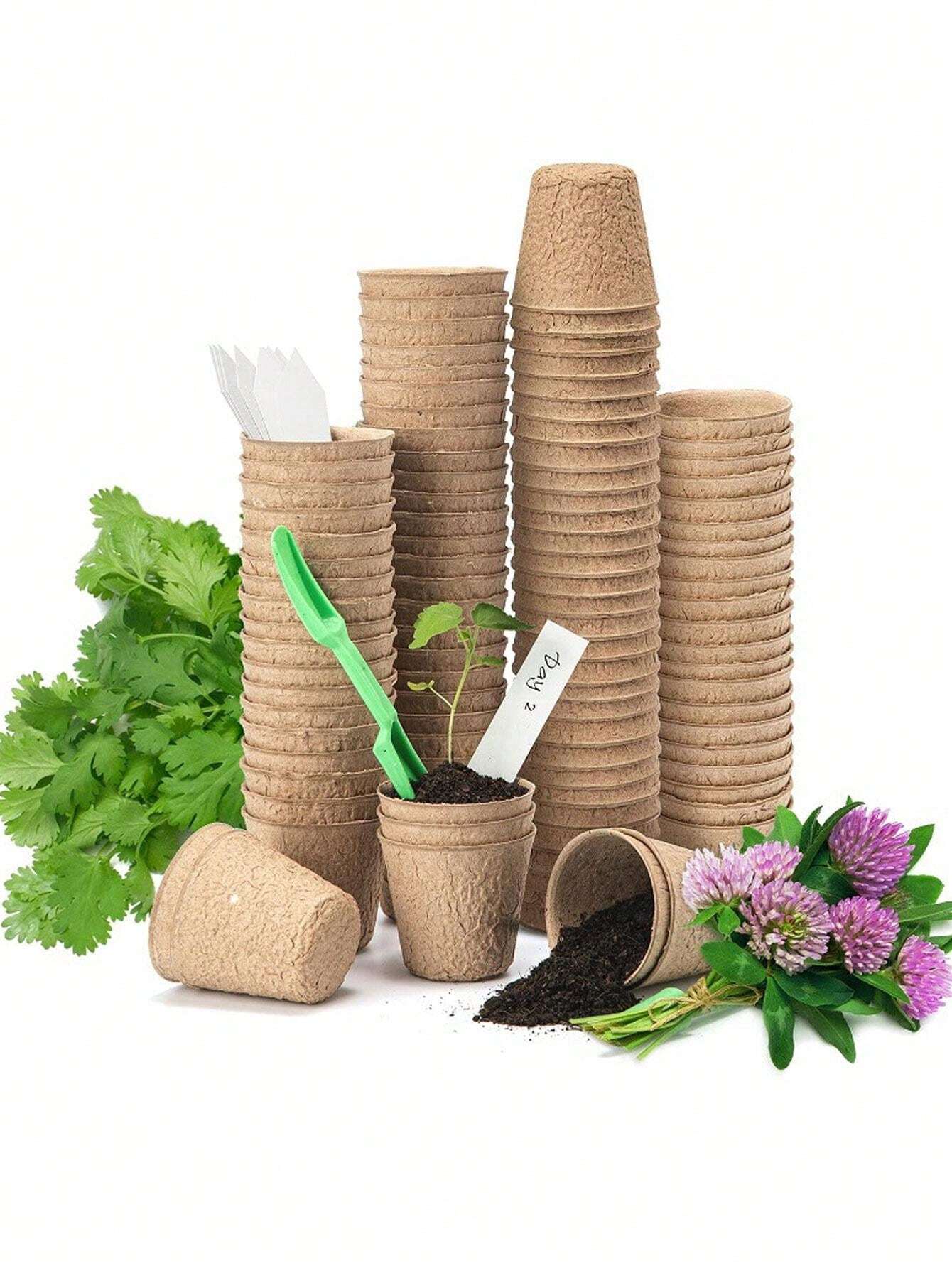 Pulp Nursery Cups, Nutritional Planting Pots For Seedling Cultivation ...