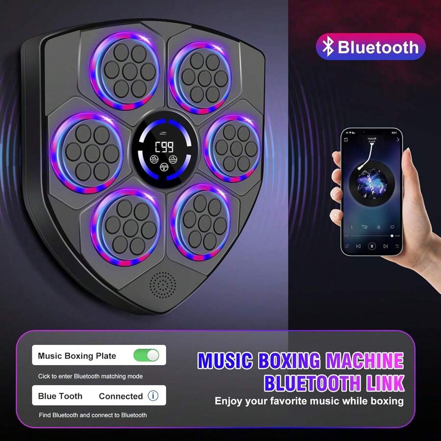 Smart Music Boxing Machine 9 Mode And Speed For Bluetooth Boxing Device ...