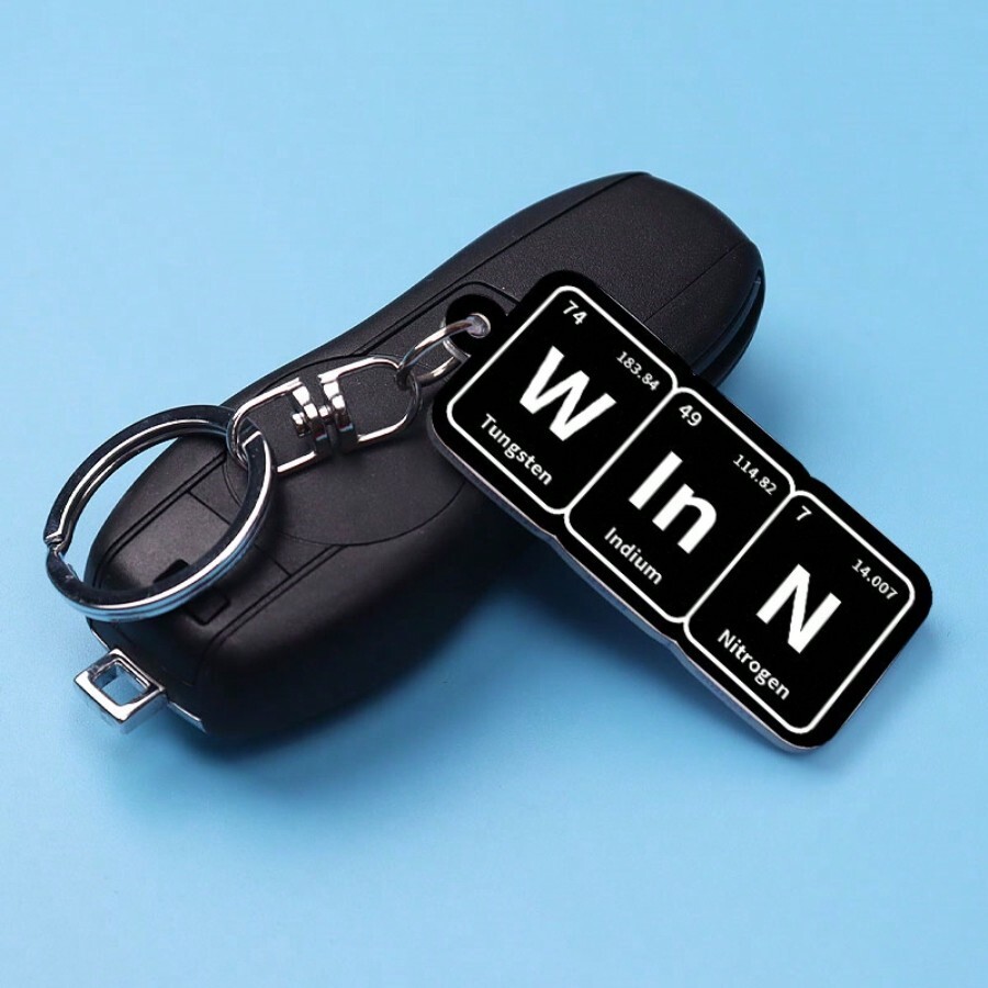 Customized Chemical Name Keychain, Periodic Table Element Name Keychain ...