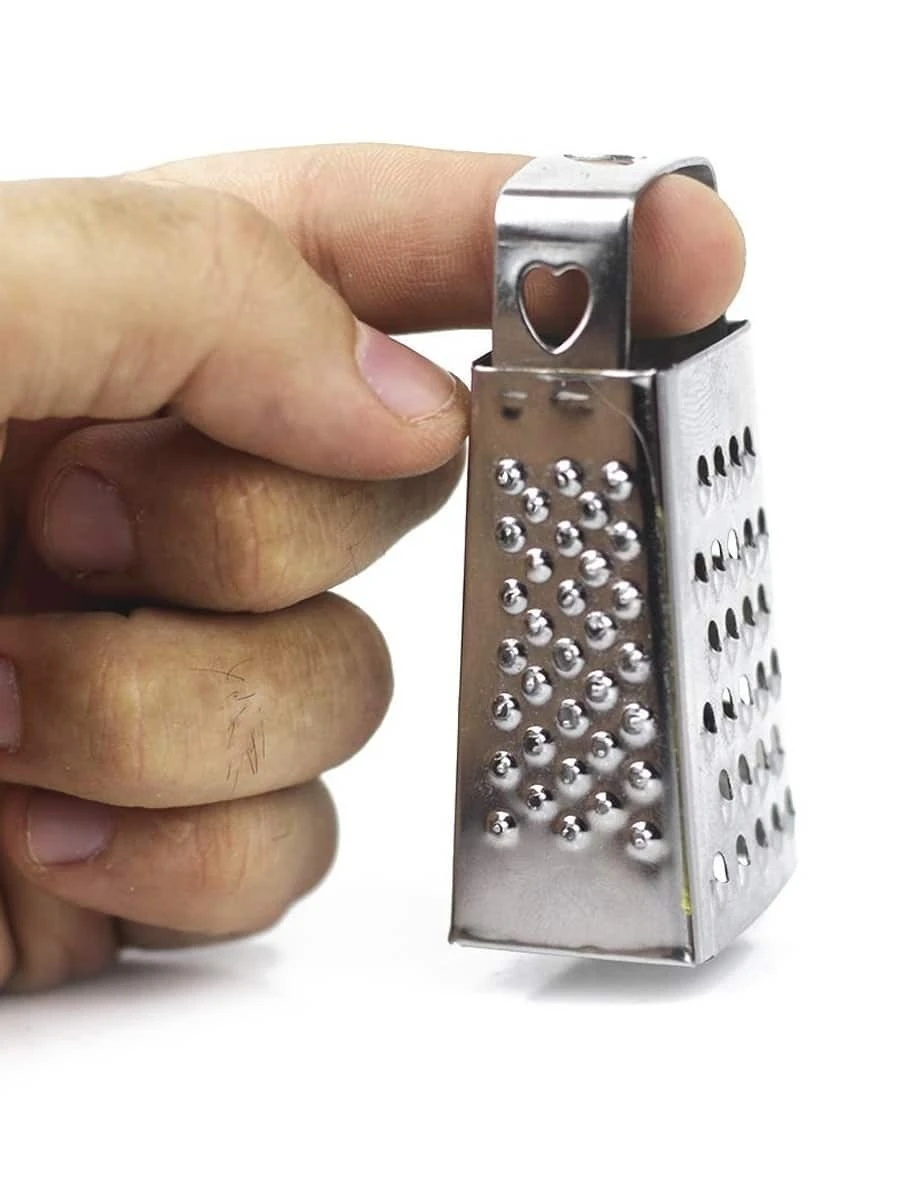 Mini Stainless Steel Kitchen Grater 4 Sides 7cm Garlic Grinder ...