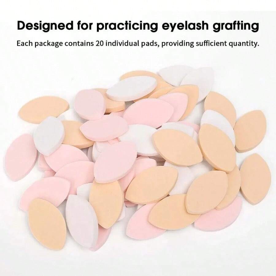 Soft Sponge False Eyelash Pads Beginner Lash Map Chart Wispy Lashes ...