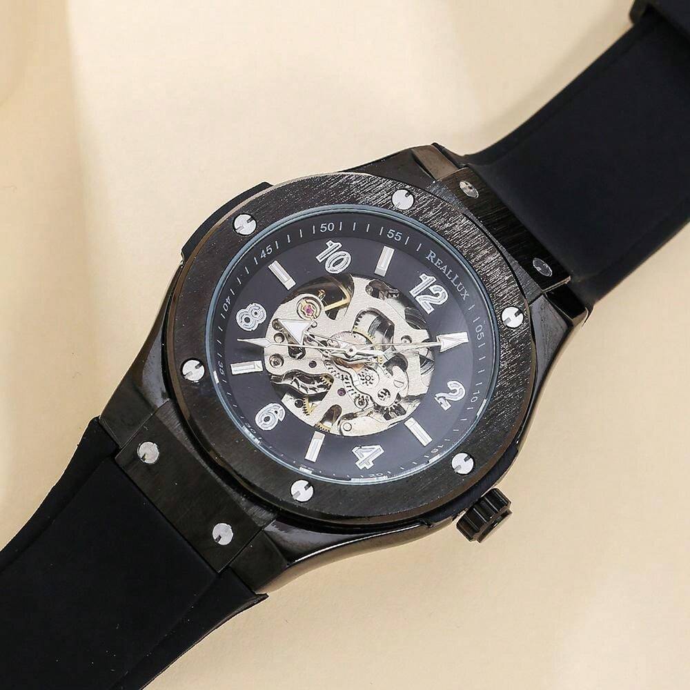 REALLUX REALLUX, Reloj de hombre automático mecánico de esqueleto de ...