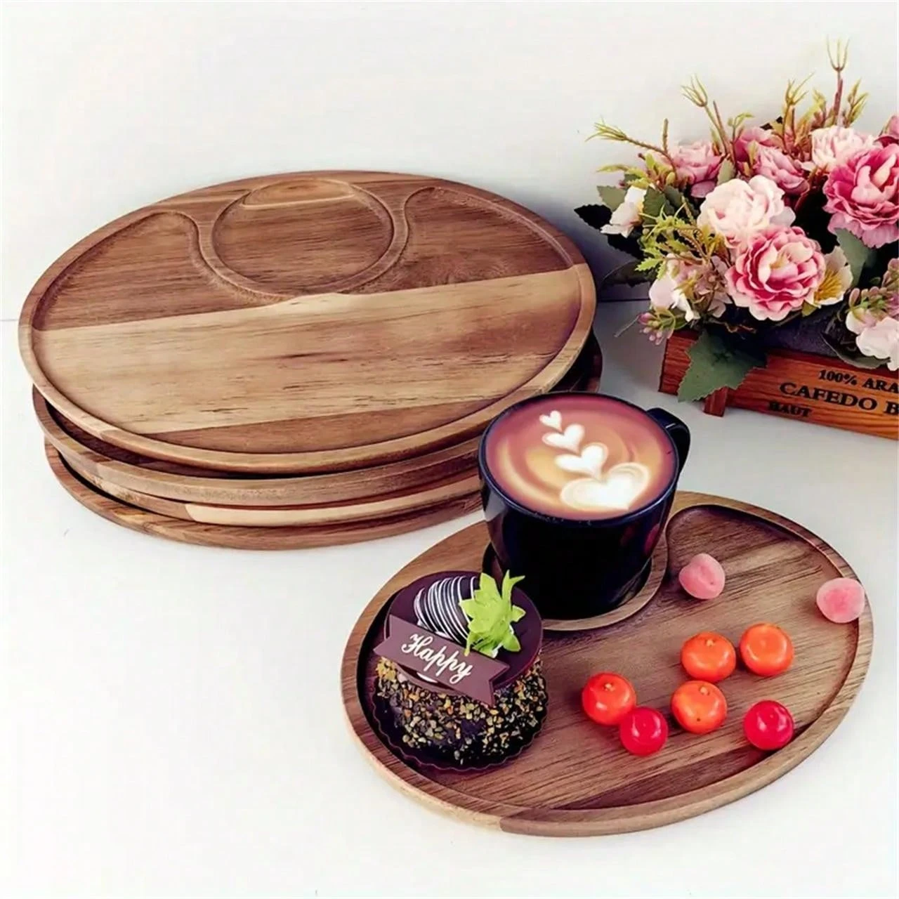 1pc,Wooden Trays, Solid Wood Trays, Are Perfect For Separating Spices ...