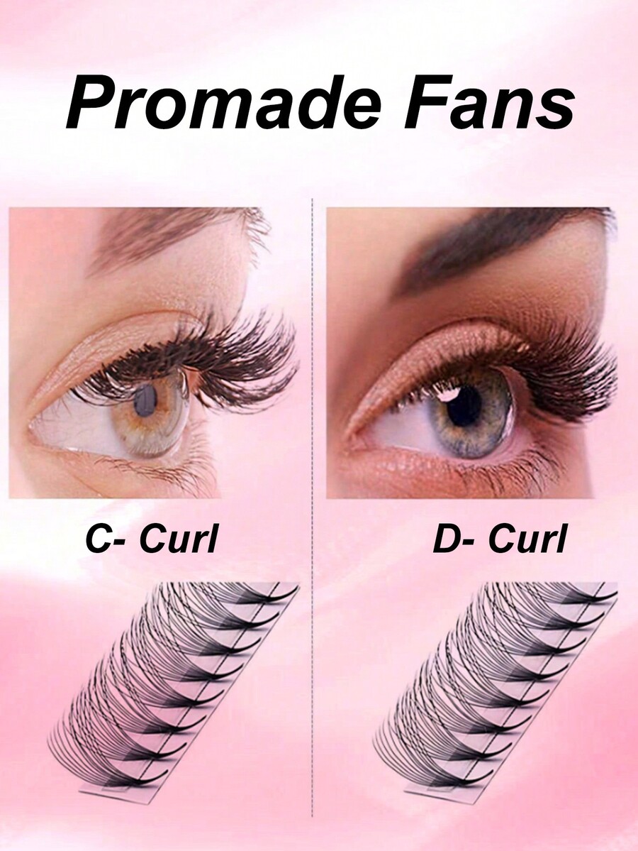 500-1000-2000pcs Promade Fans 5D 10D 20D 8-15mm Length 0.05& 0.07 ...