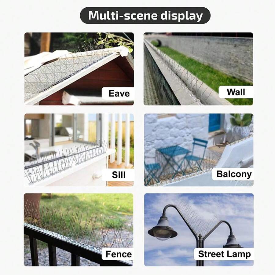 5pcs 25cm Stainless Steel Bird Deterrents, For Pigeon Protection, Roof ...