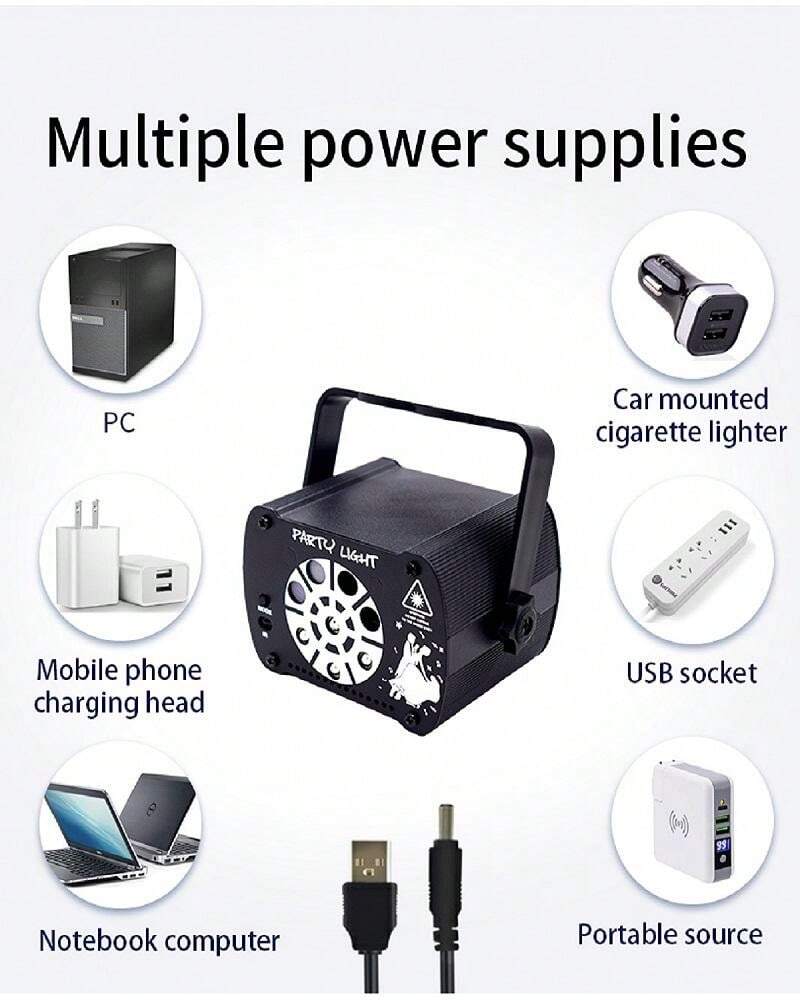 LED Strobe Voice Controlled Remote Light Stage DJ Disco Party Light ...