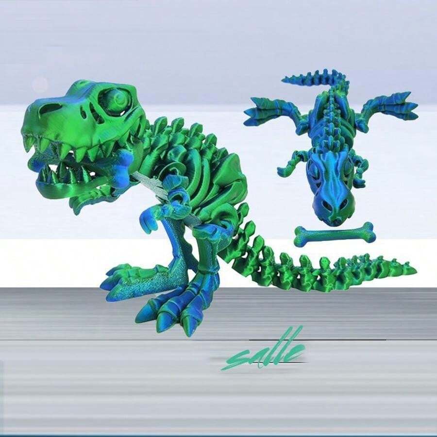 3D Printed Tyrannosaurus Rex Skull, Fully Movable Joints, Big Mouth ...