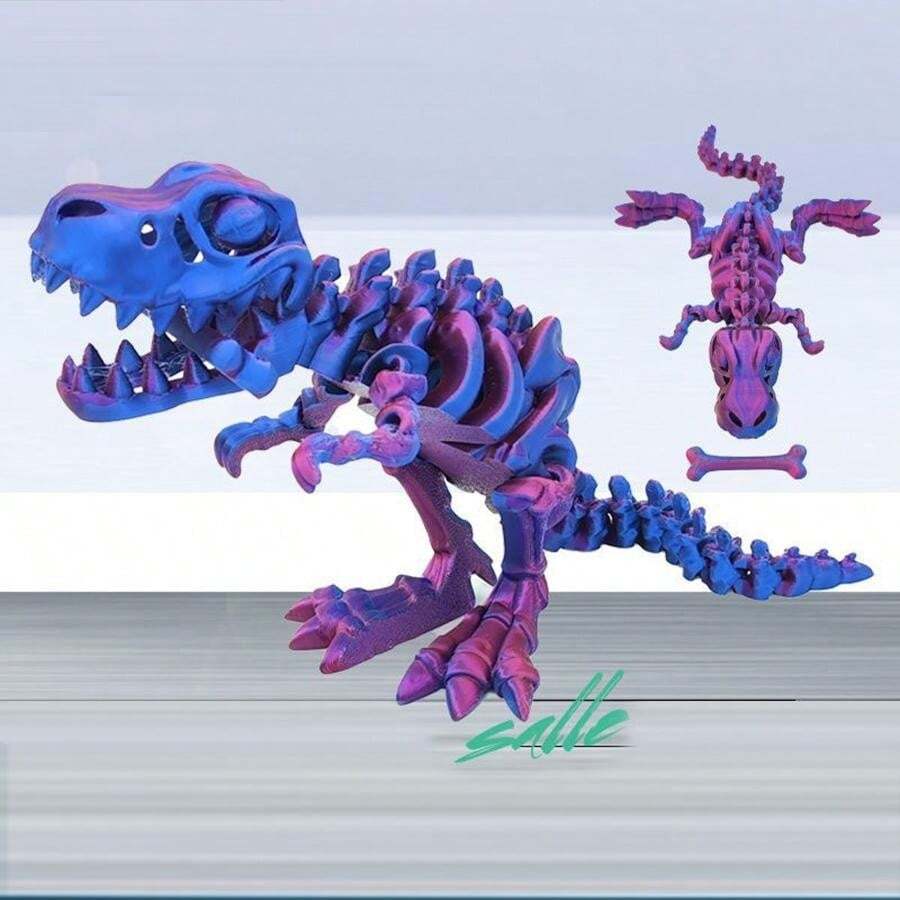 3D Printed Tyrannosaurus Rex Skull, Fully Movable Joints, Big Mouth ...