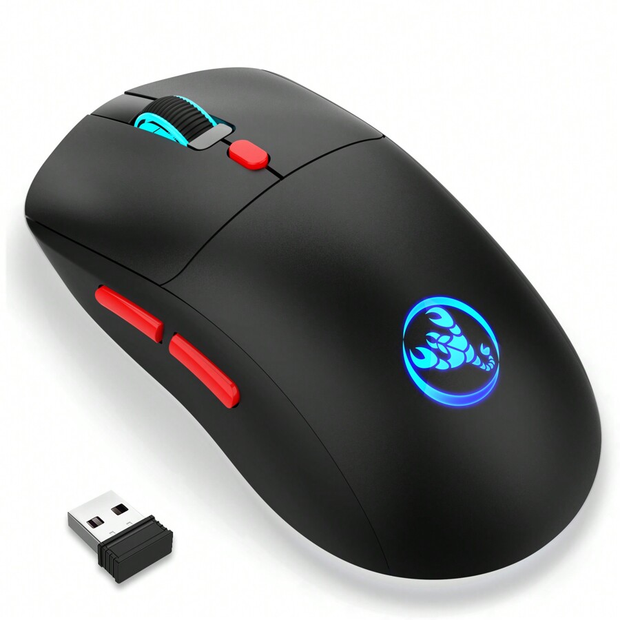 HXSJ 1pc 2.4G Wireless 6-Button Ergonomic Mouse With Sound, Office ...