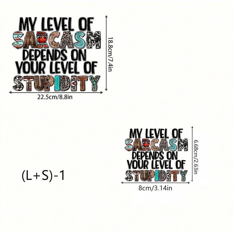 1/2/3pcs Ironic Silly Heat Transfer Stickers Ironing Stickers Hot Press ...