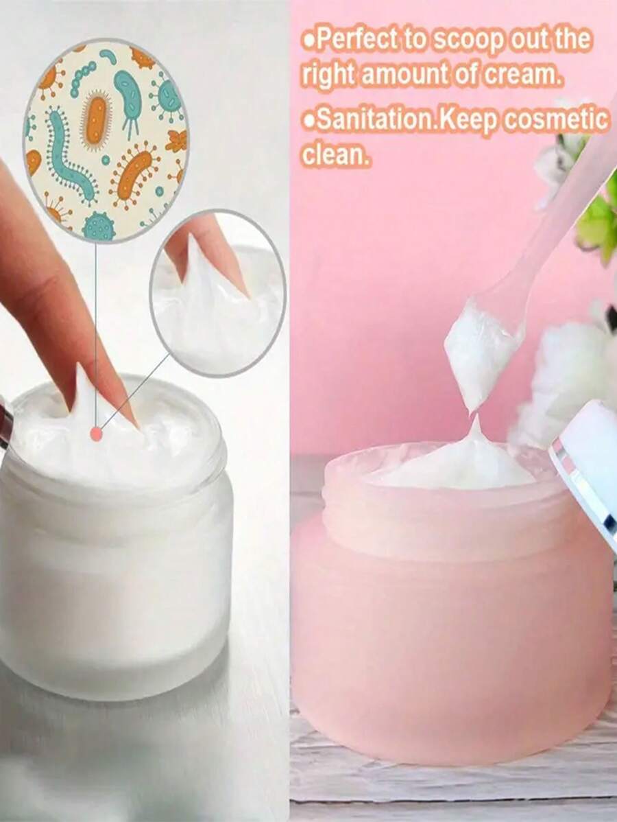 50 Stücke Kosmetik-Spatel, Einweg-Plastik-Kosmetikspatel, Haut-Creme ...