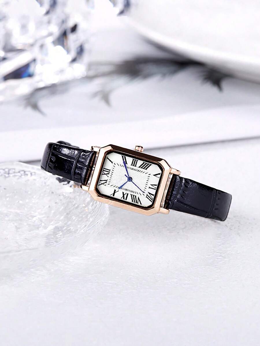 Quartz Watch, Fashion Women Minimalist Niche Retro Leather Strap Small ...