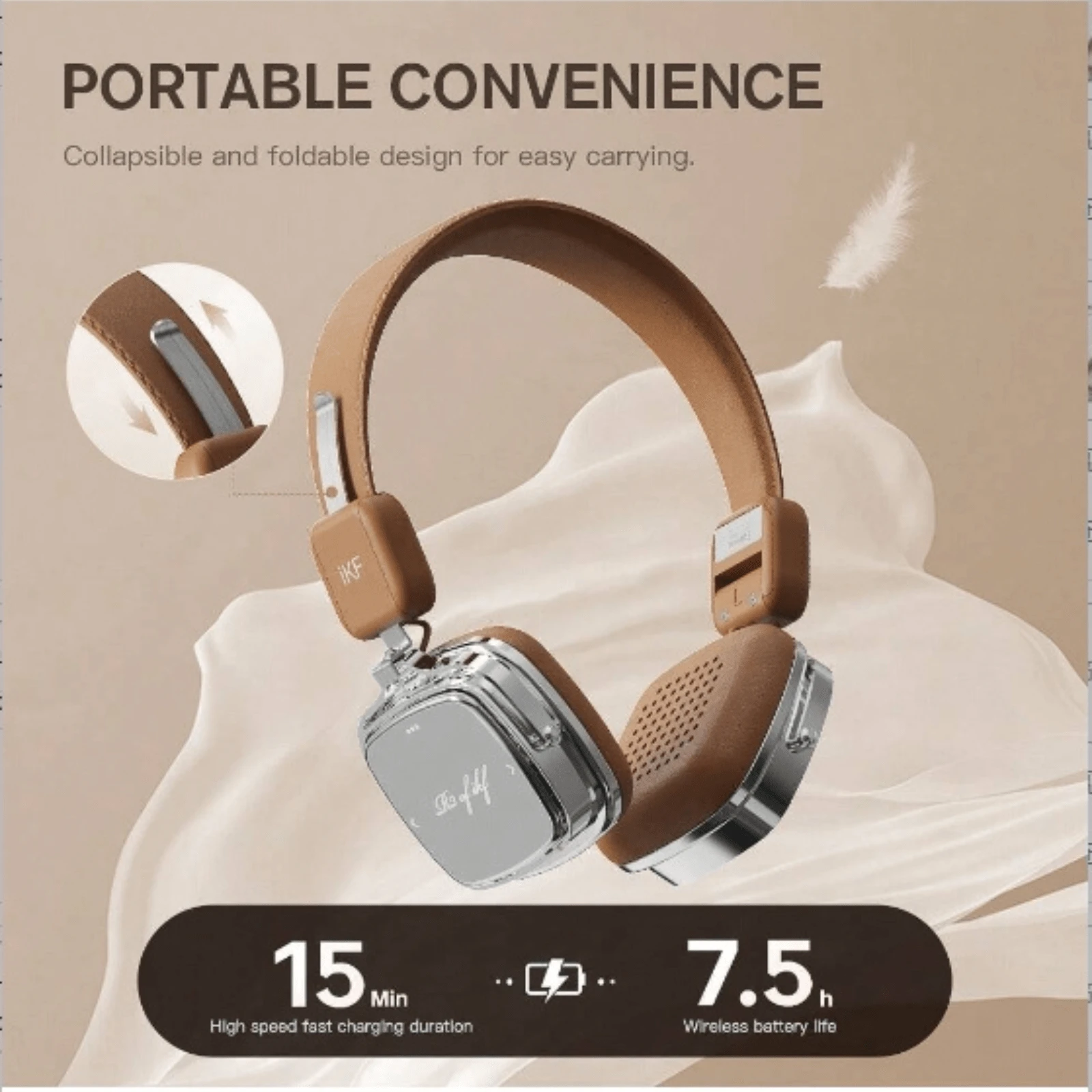 iKF IKF R2 New Vintage Retro Y2k Wirelss Headset Fashion Headphones For ...