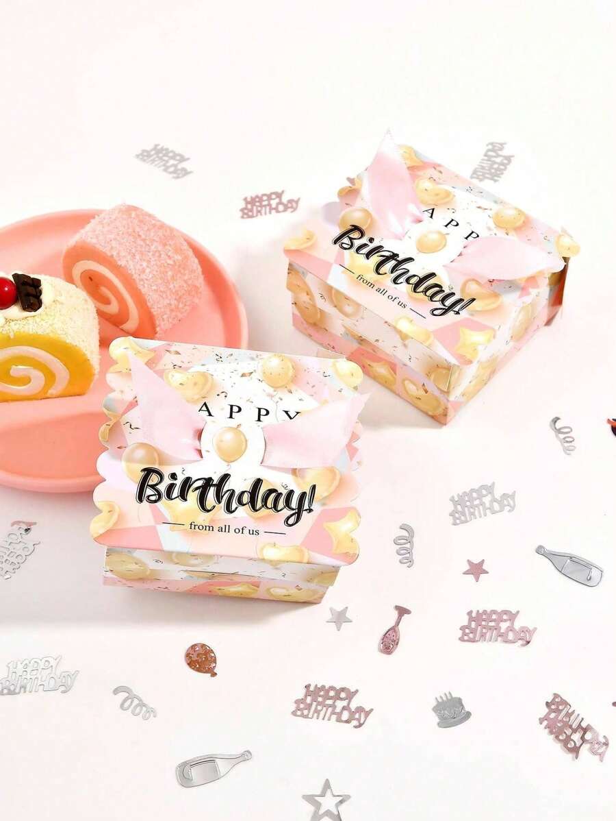 5 Sets rosa Geschenkboxen mit Deckel und Schleifen, Brautjungfern Vorschlag Boxen ...