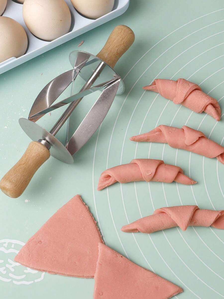 1 PC Croissant Hob Croissant Cutter Roller Stainless Steel Croissant ...