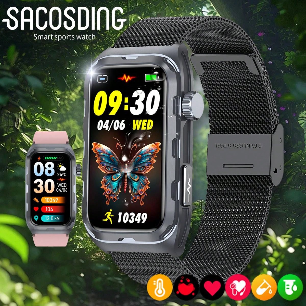 SACOSDING Nuevo Smartwatch 2024 de 1,47 pulgadas, 172*320 Pantalla ...